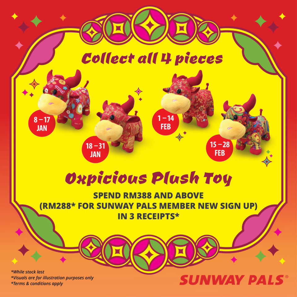 CNY Oxpicious Plush Toys Redemption @ Sunway BigBox Mall