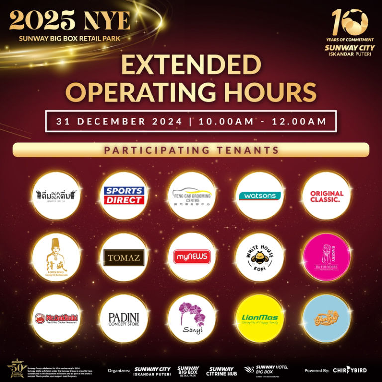 Extended Operating Hours @ Sunway BigBox Mall