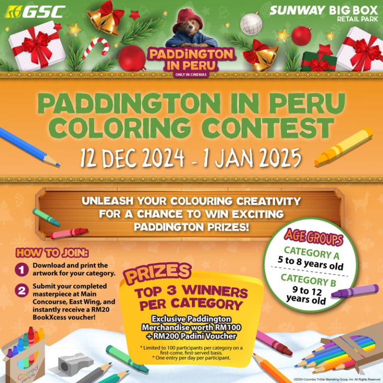 Paddington in Peru Coloring Contest @ Sunway BigBox Mall