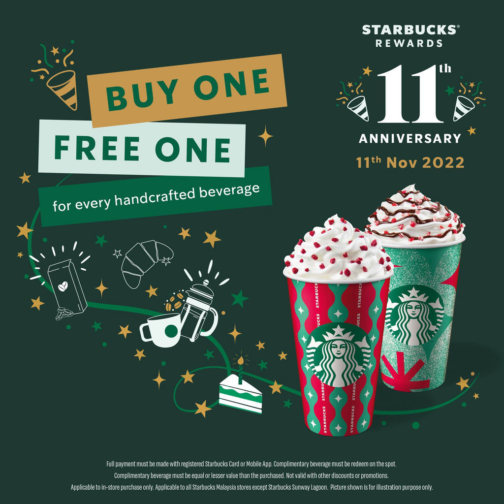 Starbucks Rewards 11th Anniversary Promo @ Sunway BigBox Mall