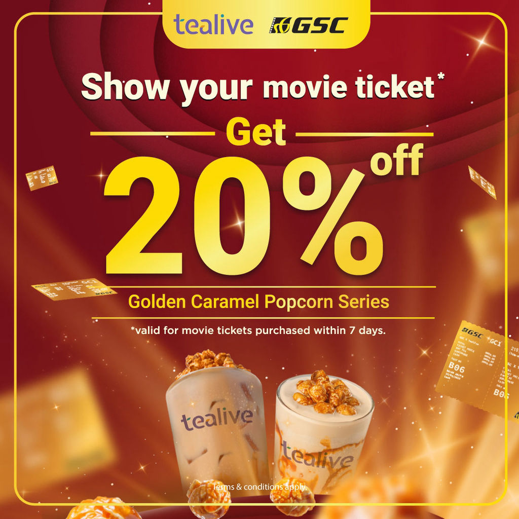 Golden Caramel Popcorn Drink Series 🍿 by TEALIVE @ Sunway BigBox Mall