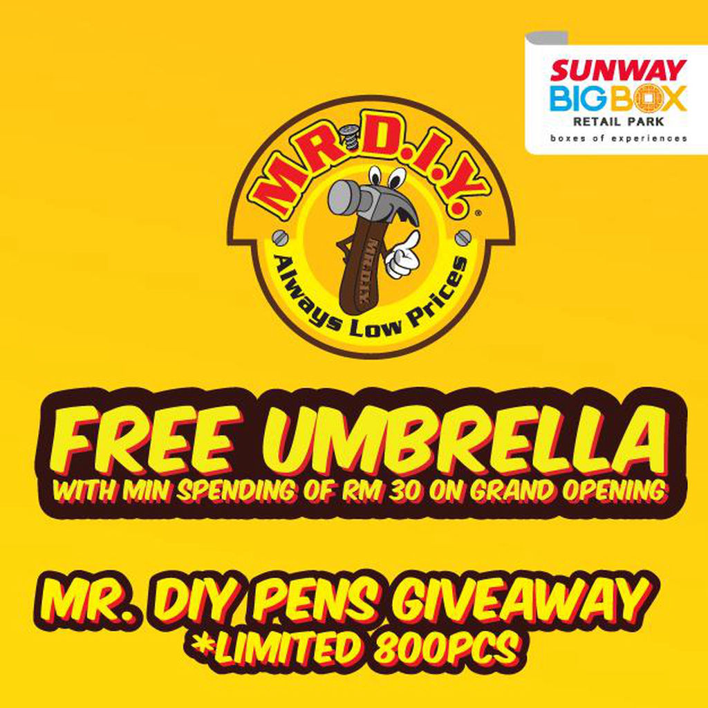 Mr. DIY Opening Promotion by Mr DIY @ Sunway BigBox Mall