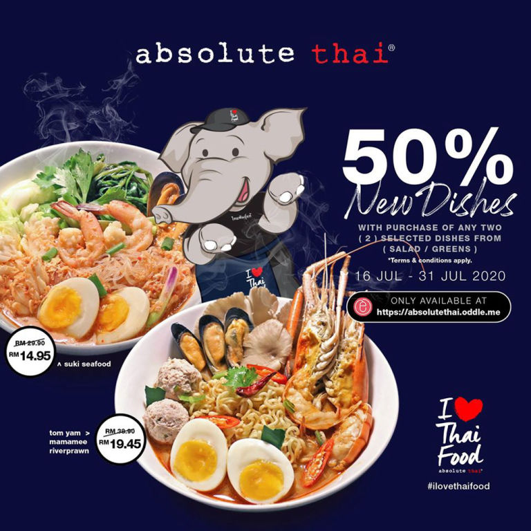 Absolute Thai 50% Off for New Dishes by Absolute Thai @ Sunway BigBox Mall