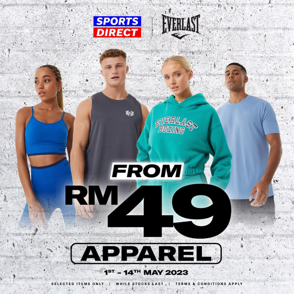 Shop Everlast apparel from RM49 by Sports Direct @ Sunway BigBox Mall