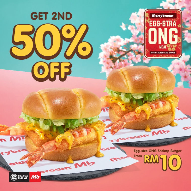 MB Egg-stra Ong Shrimp Burger! 🍤 by MARRYBROWN @ Sunway BigBox Mall