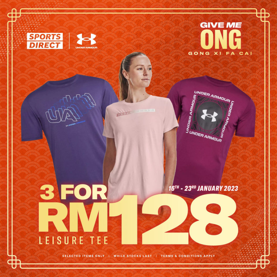 Triple ONG Deals on Under Armour Tee! by Sports Direct @ Sunway BigBox Mall
